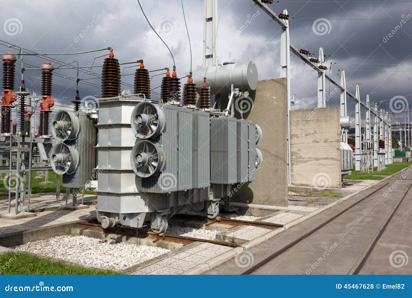Electrical Power Transformer Stock Photo - Image of insulator, current ...