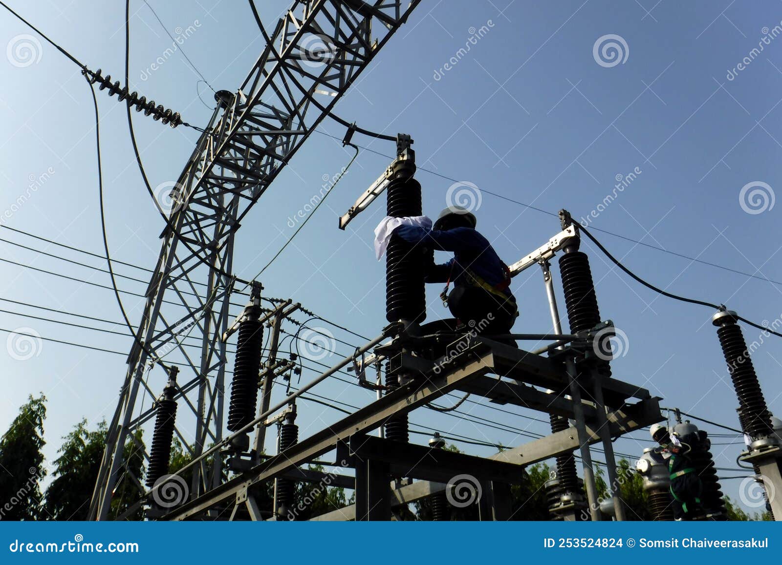 Electrical Preventive Maintenance at the Site Stock Photo - Image of ...