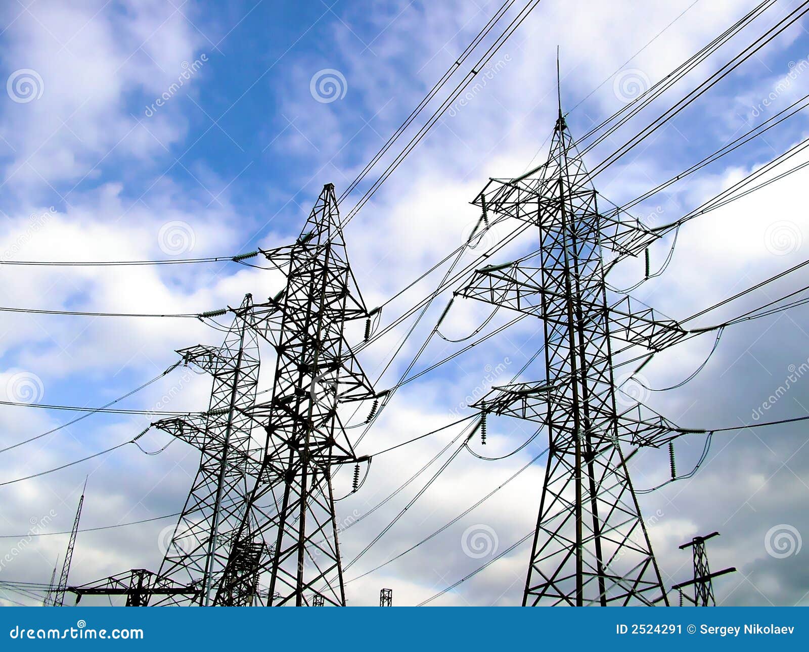 Electrical pylons stock image. Image of lines, connect - 2524291