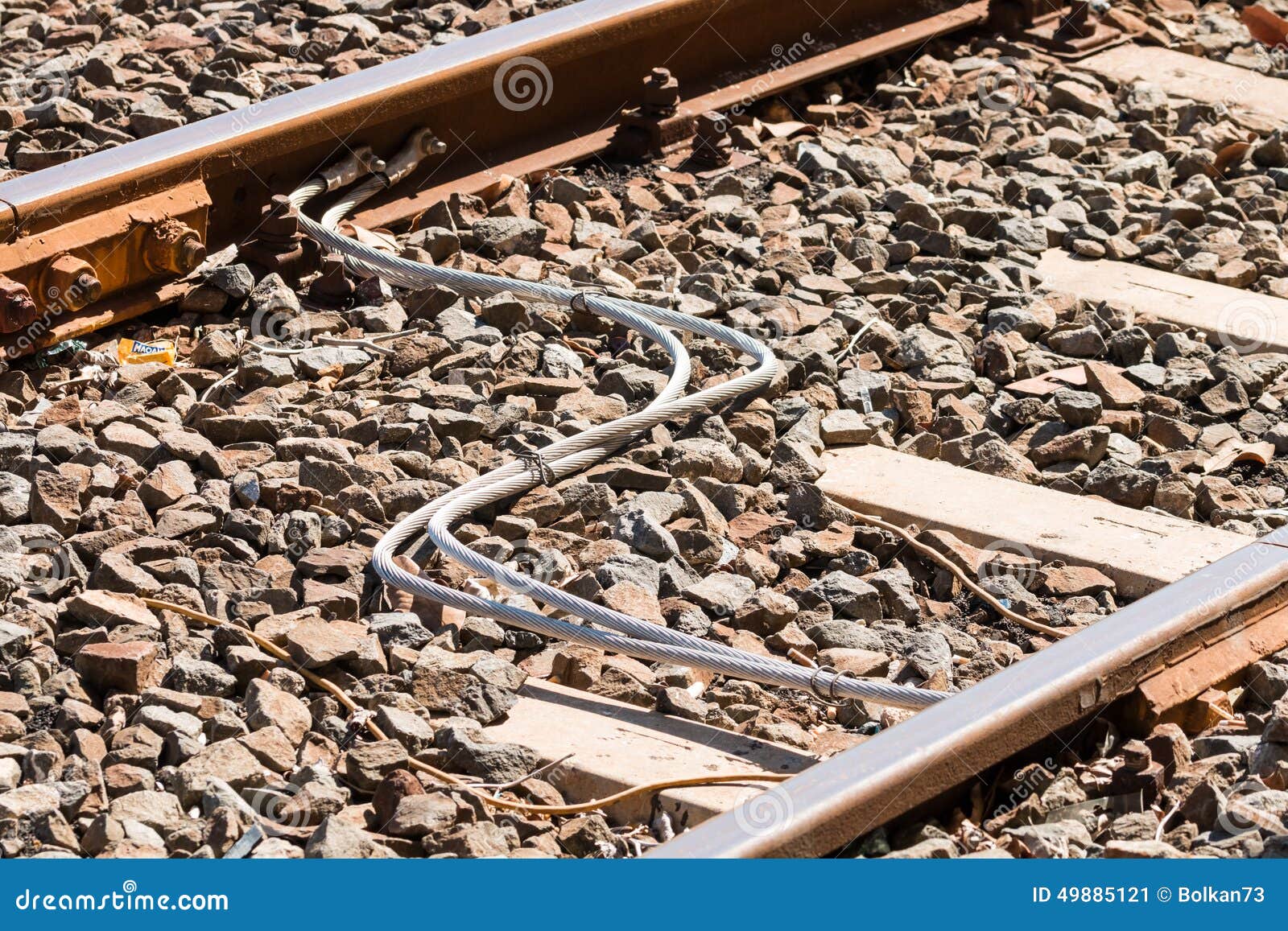 Electrical Rail Connections Stock Image - Image of cable, industry ...