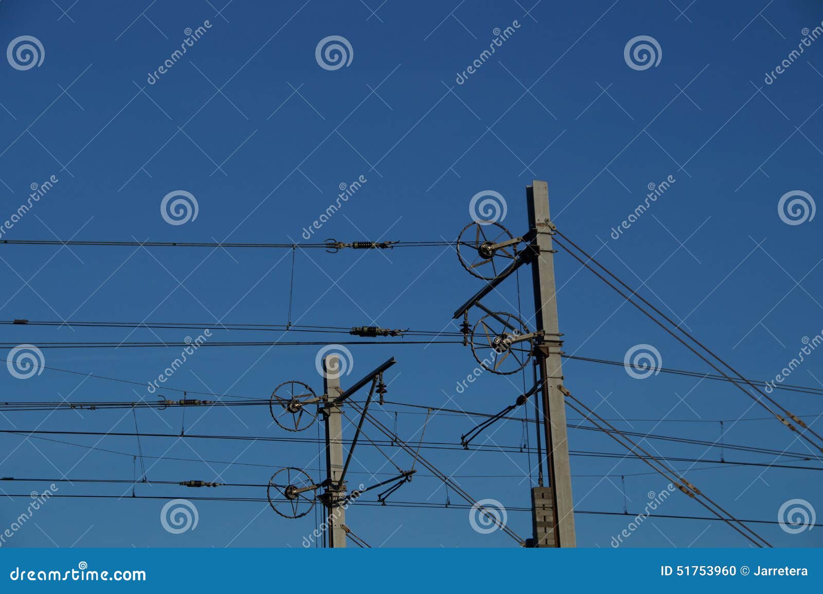 Electrical Railway Catenary Train Lines - Railroad Stock Photo - Image ...