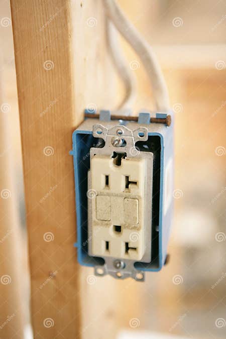 Electrical Receptacle Closeup Stock Image - Image of installation ...