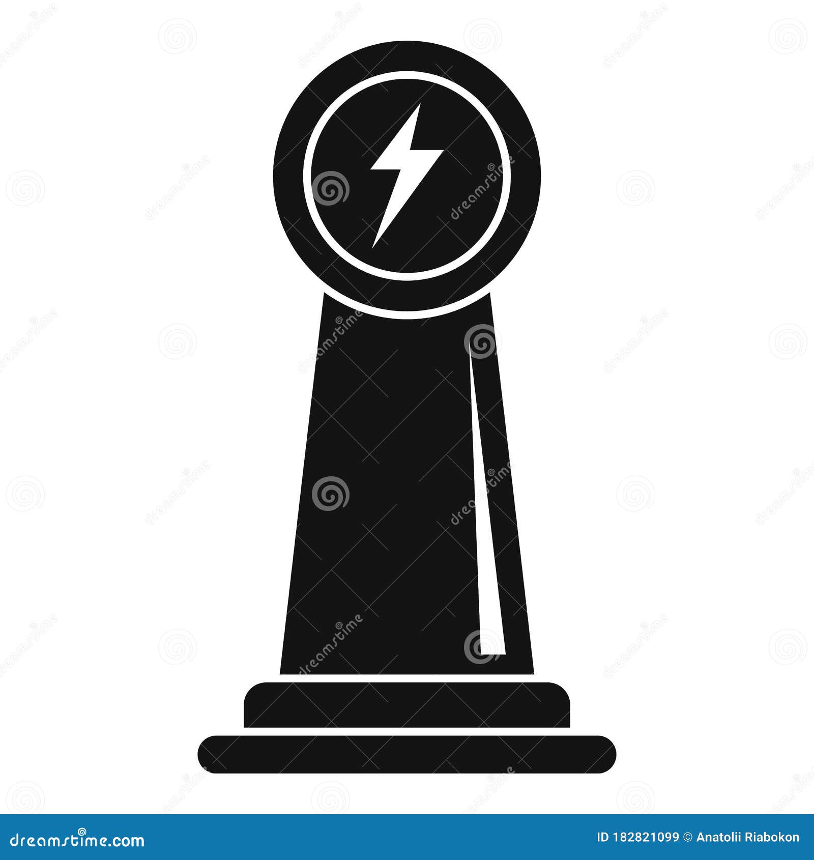 Electrical Refueling Pillar Icon, Simple Style Stock Vector ...
