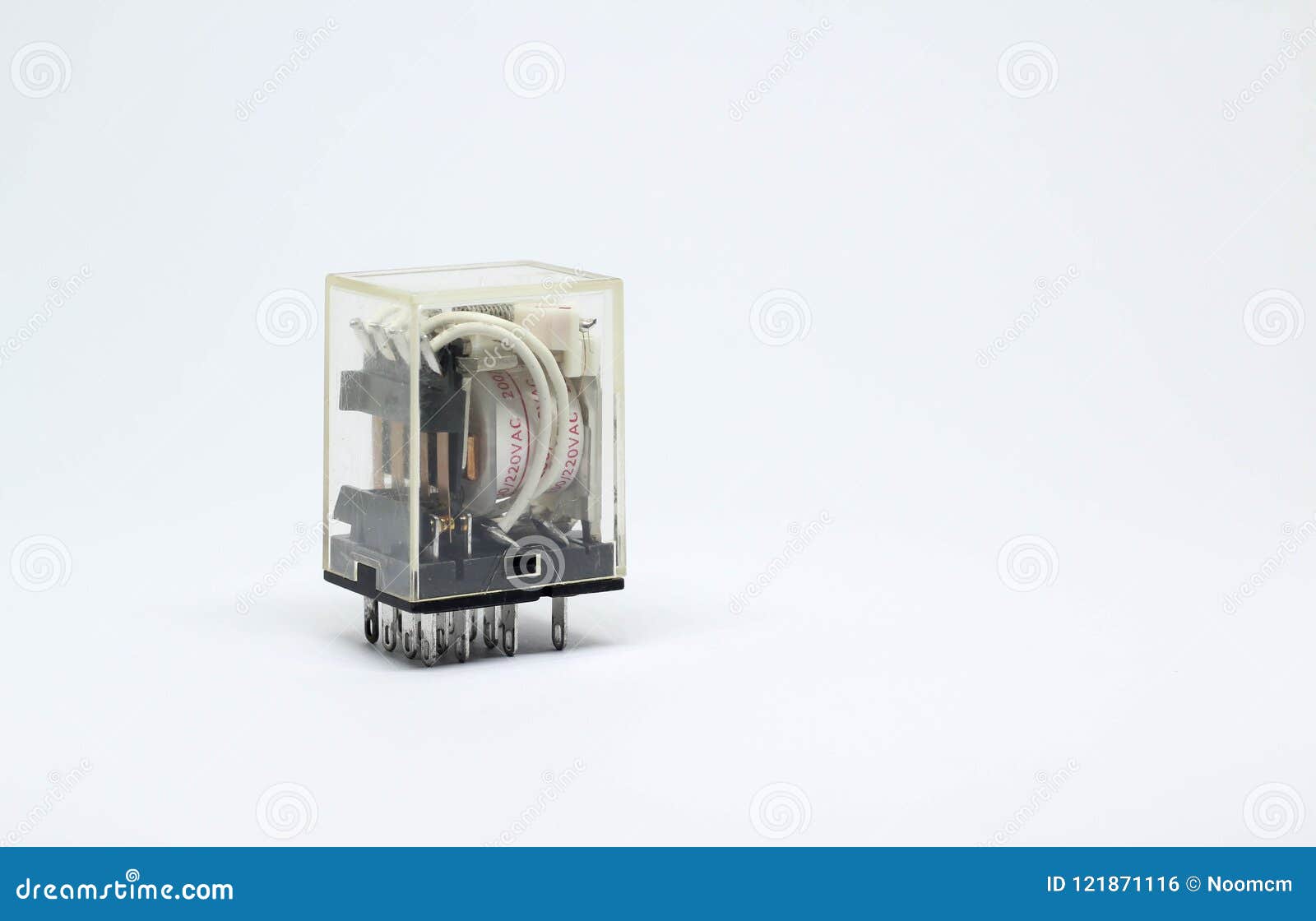 Electrical Relay on White Background. Stock Photo - Image of case ...