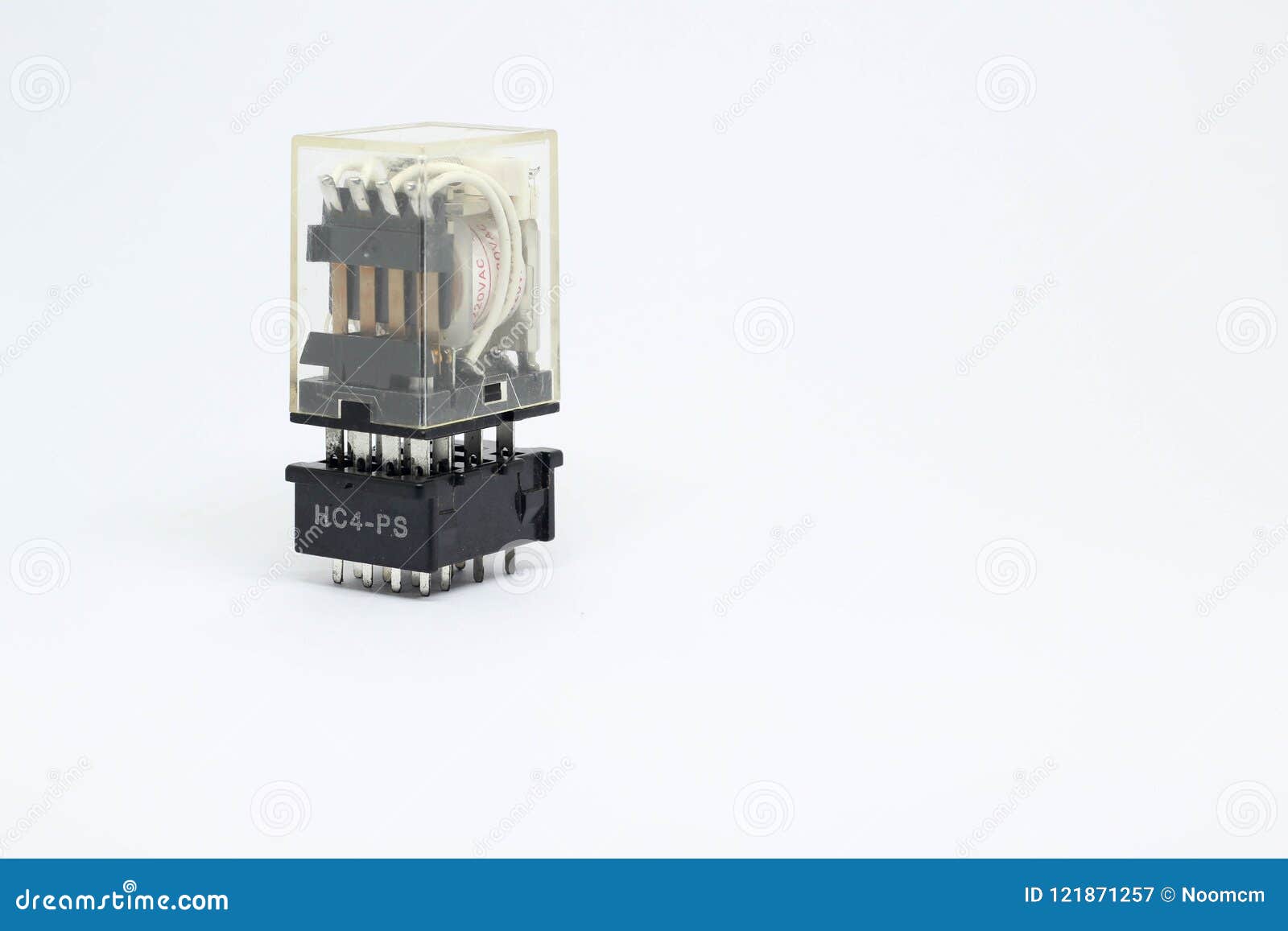 Electrical Relay on White Background. Stock Image - Image of technology ...