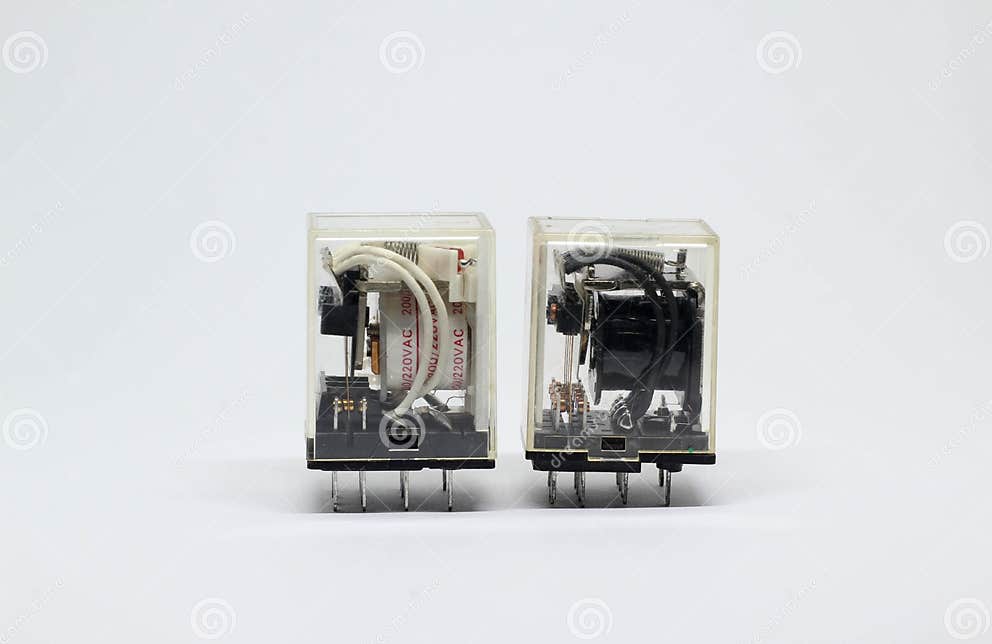 Electrical Relay on White Background. Stock Photo - Image of relay ...