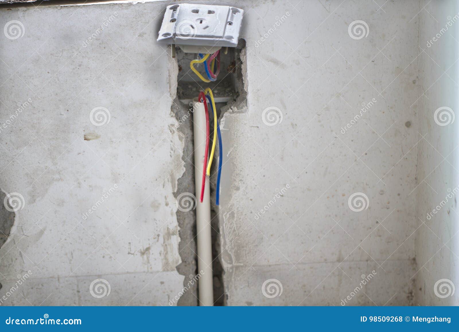 Electrical renovation work stock photo. Image of electrician - 98509268
