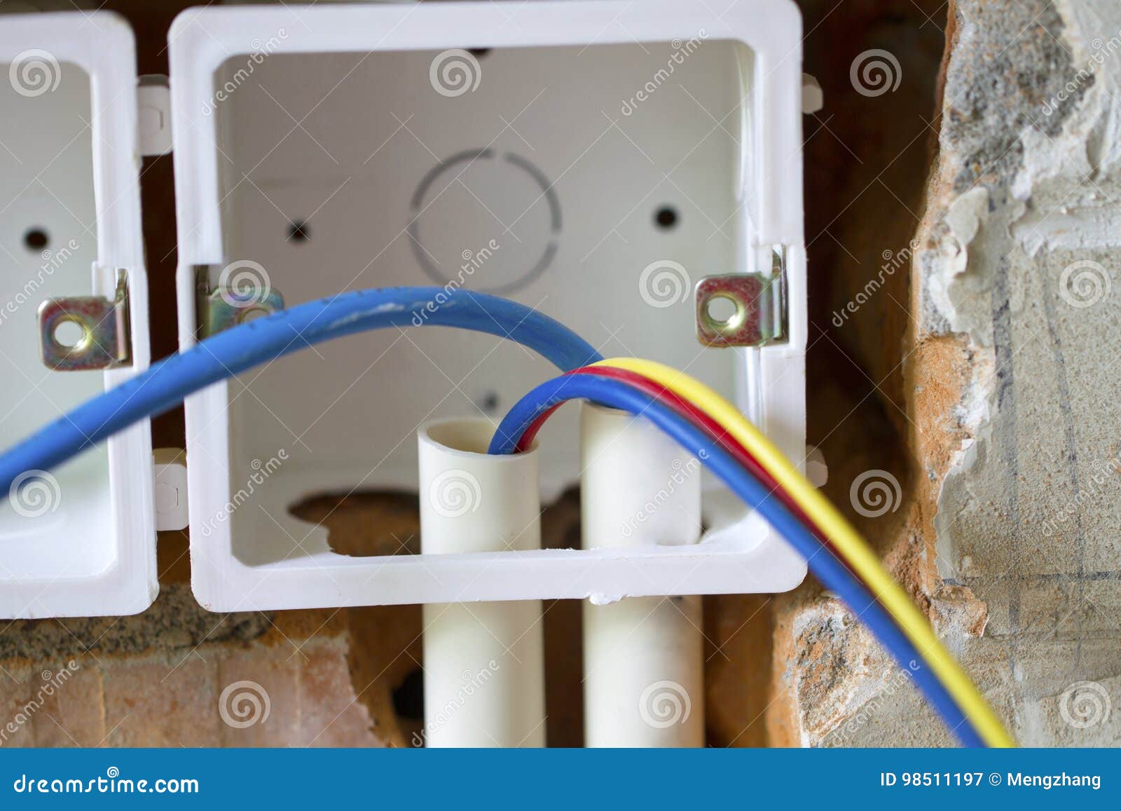 Electrical renovation work stock image. Image of collar - 98511197