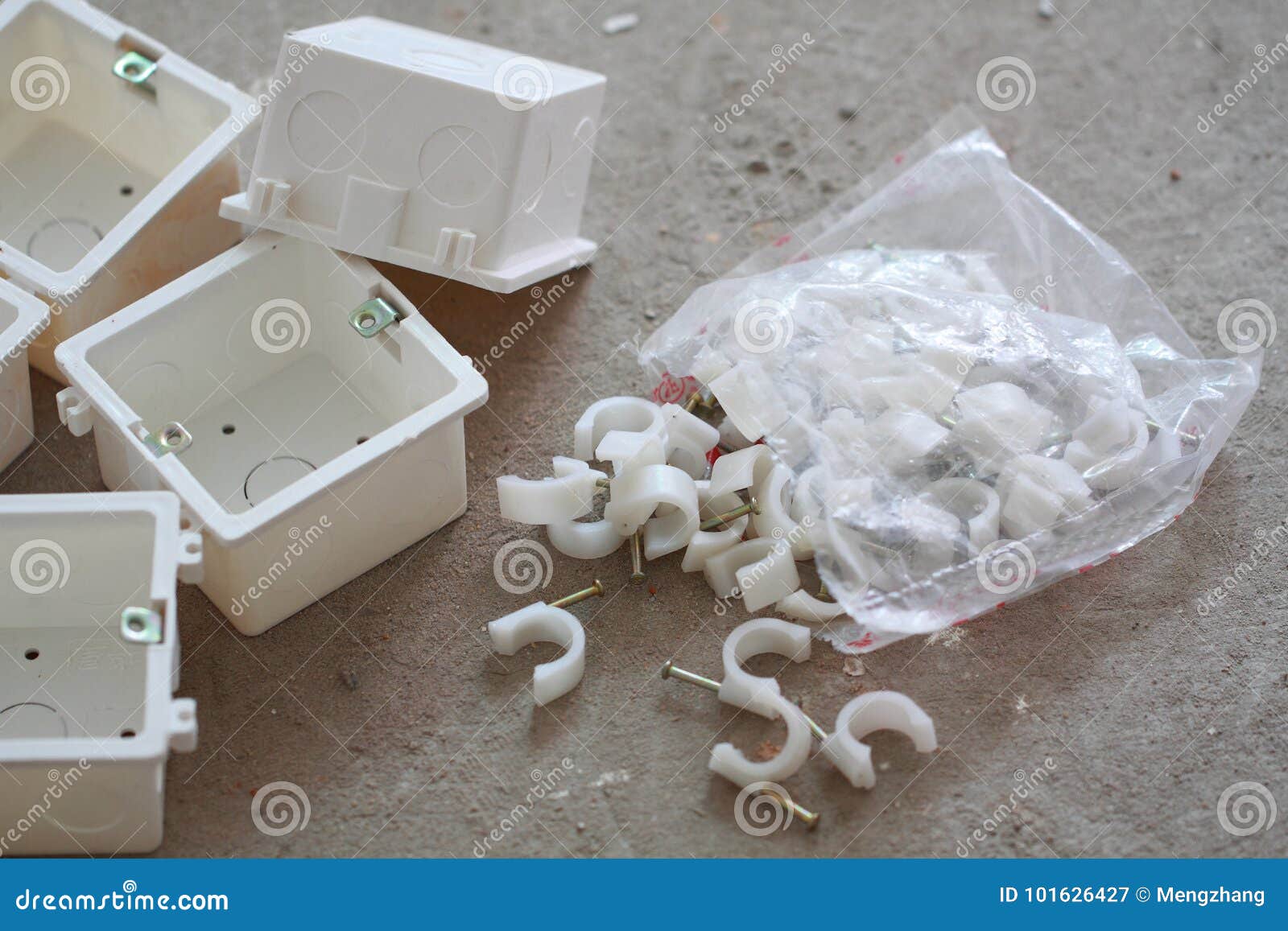 Electrical Renovation Work, Many Electrical Box Stock Image - Image of ...