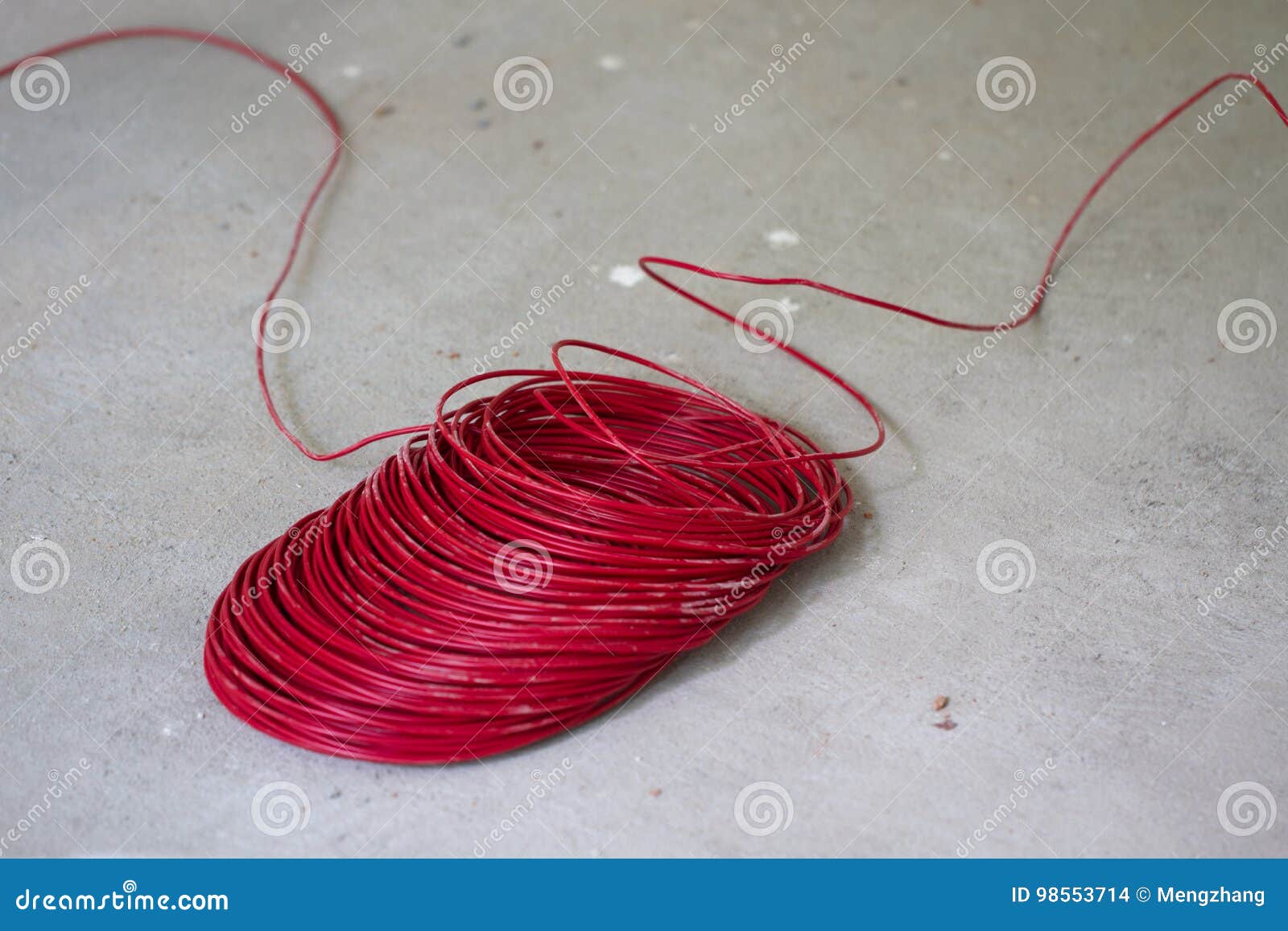 Electrical Renovation Work, Red Electric Wire Stock Photo - Image of ...