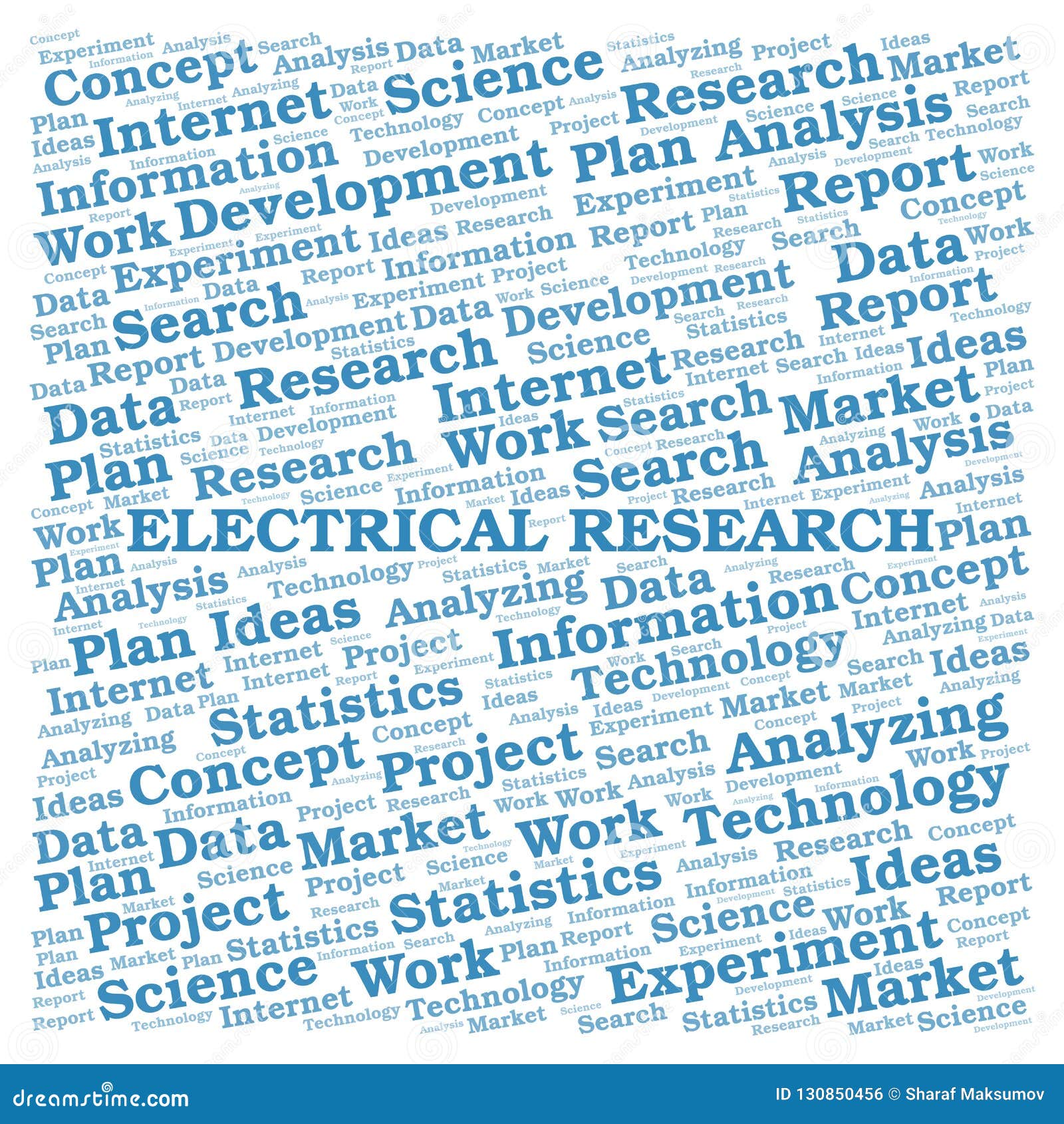 Electrical Research Word Cloud. Stock Photo - Image of experiment ...