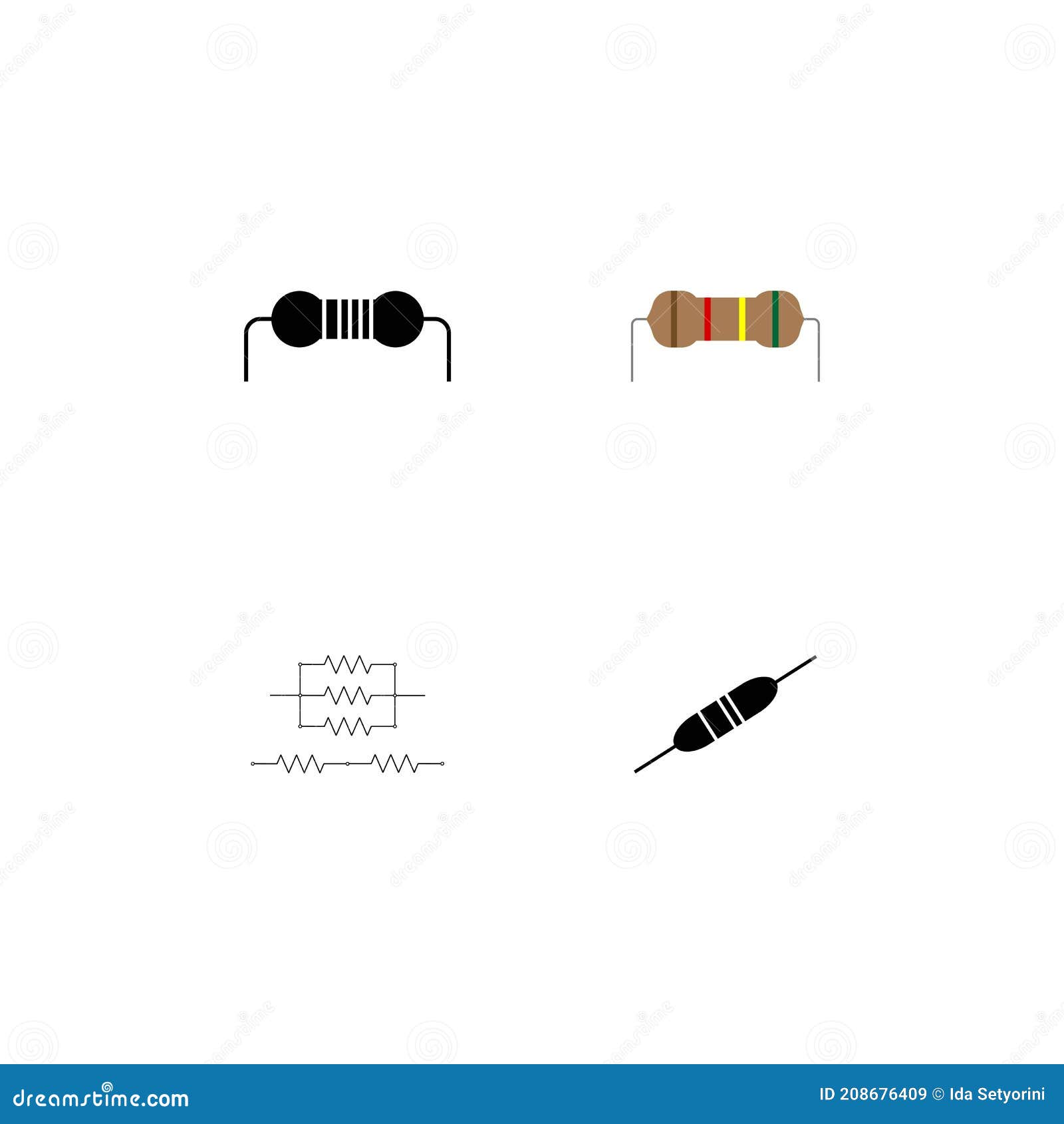 Resistor Logo Cartoon Vector | CartoonDealer.com #208676405
