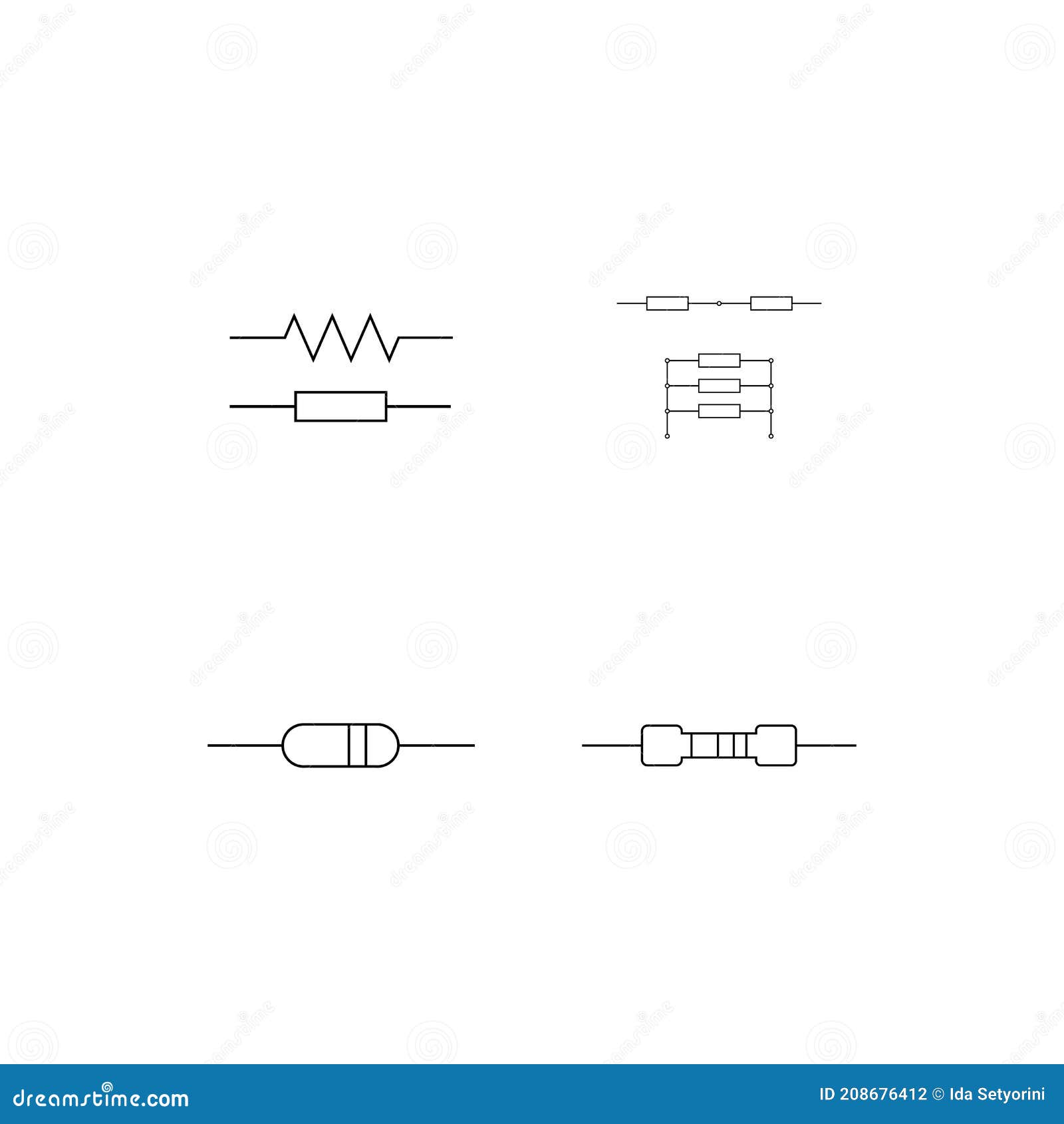 Resistor Logo Cartoon Vector | CartoonDealer.com #208676409