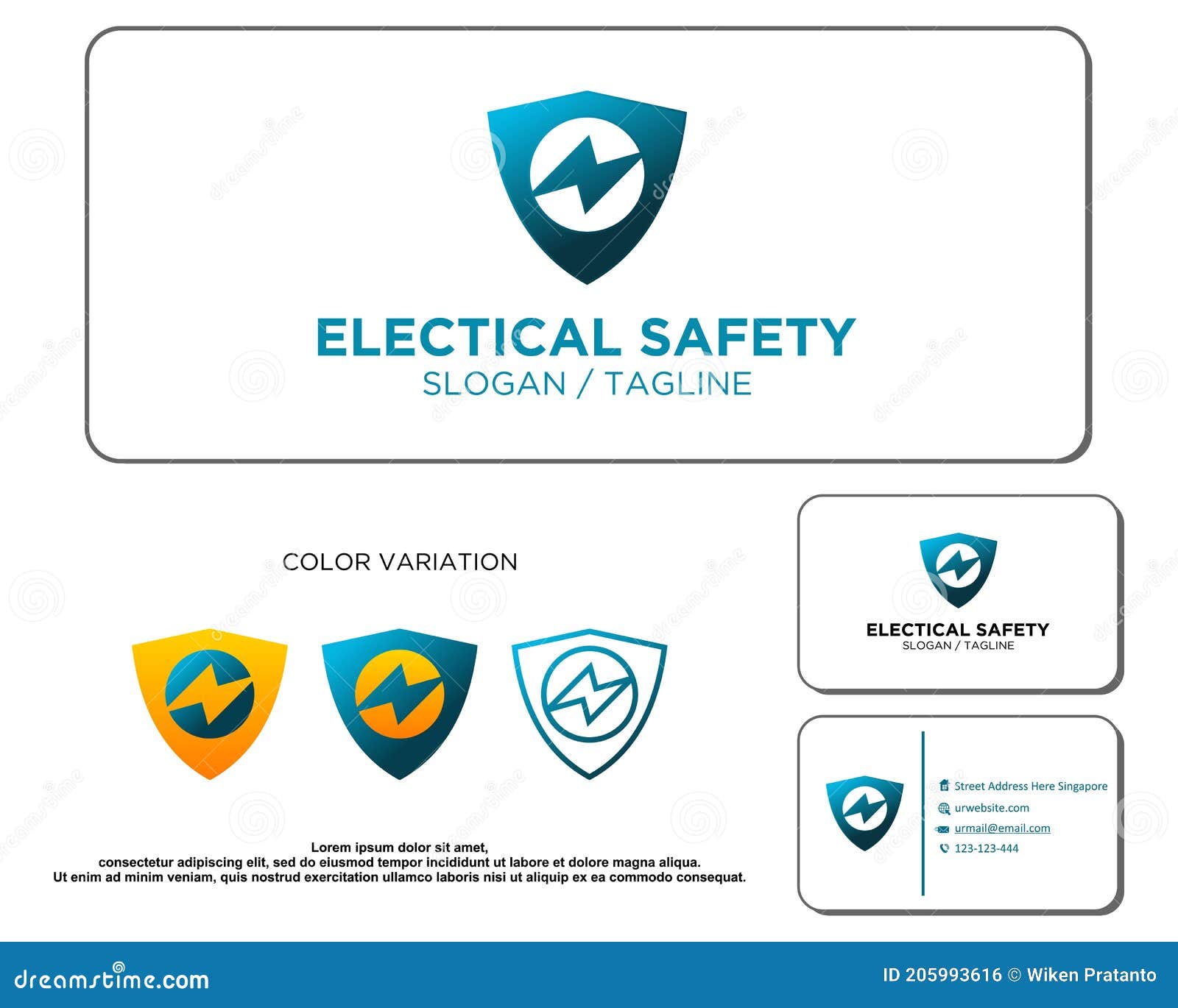 Electrical safety stock vector. Illustration of flat - 205993616
