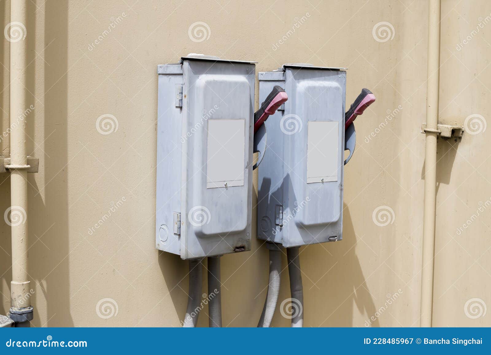 Electrical Safety Switch Box on Isolate Background.main Electrical ...
