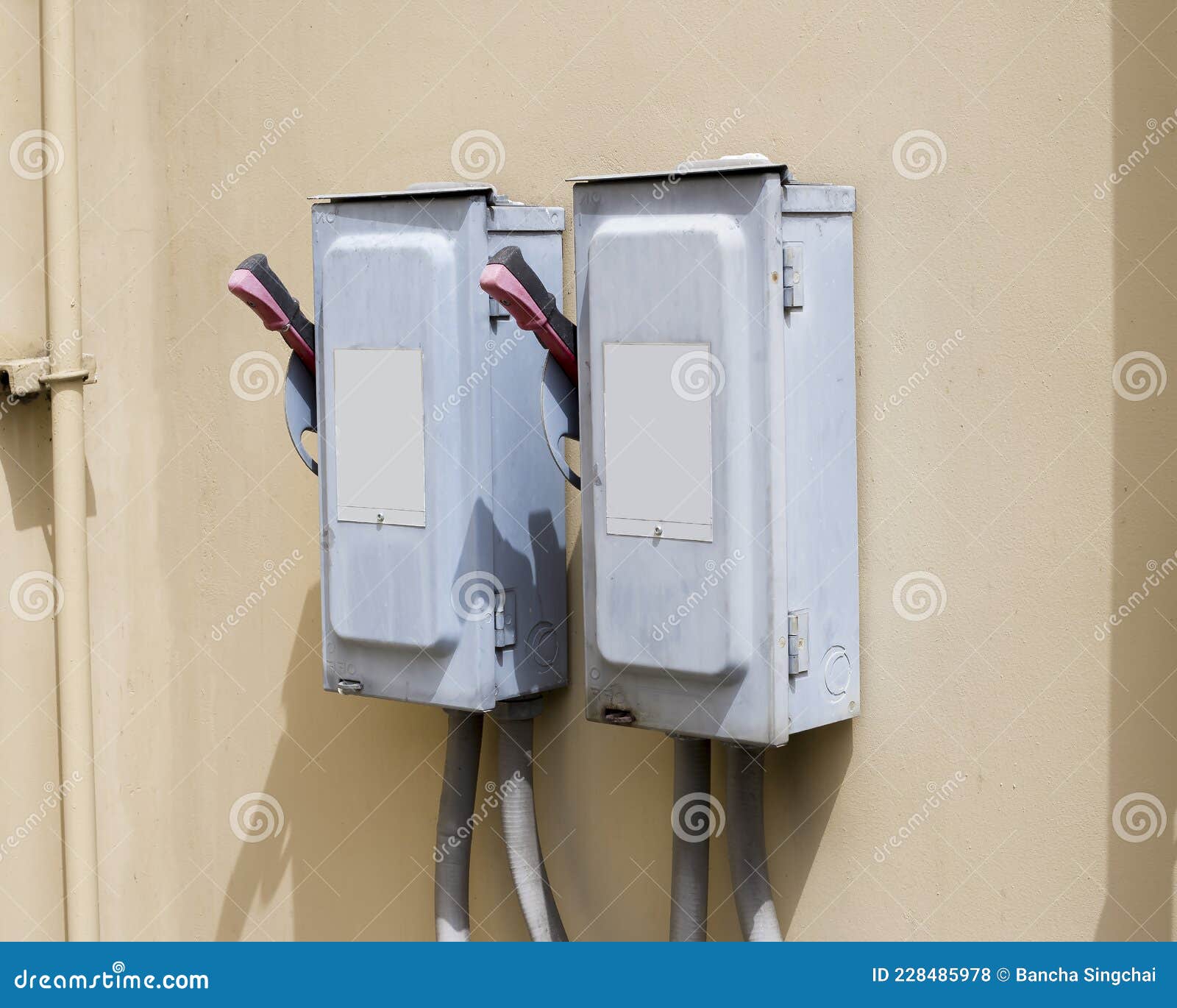 Electrical Safety Switch Box on Isolate Background.main Electrical ...