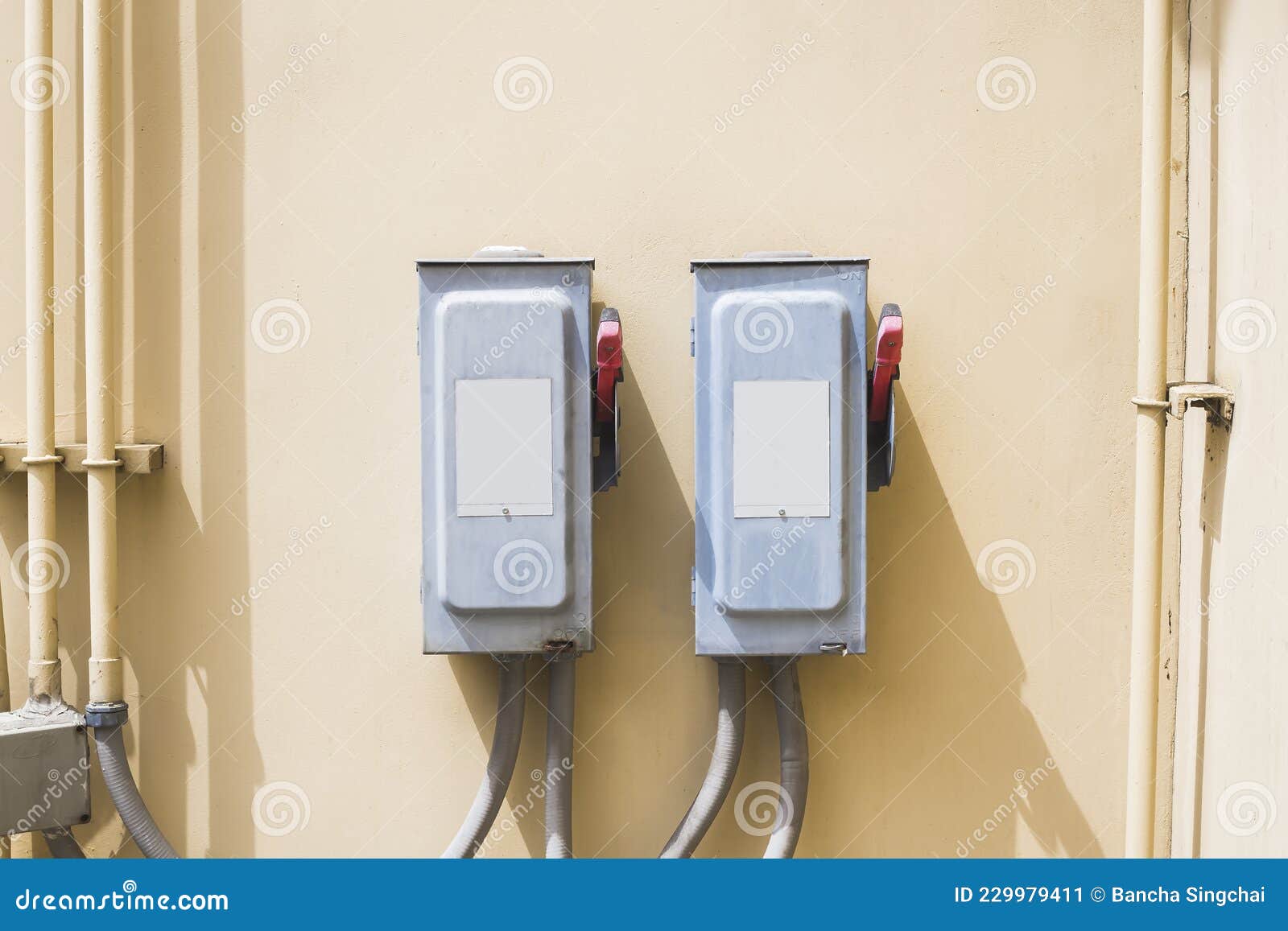 Electrical Safety Switch Box on Isolate Background.main Electrical ...