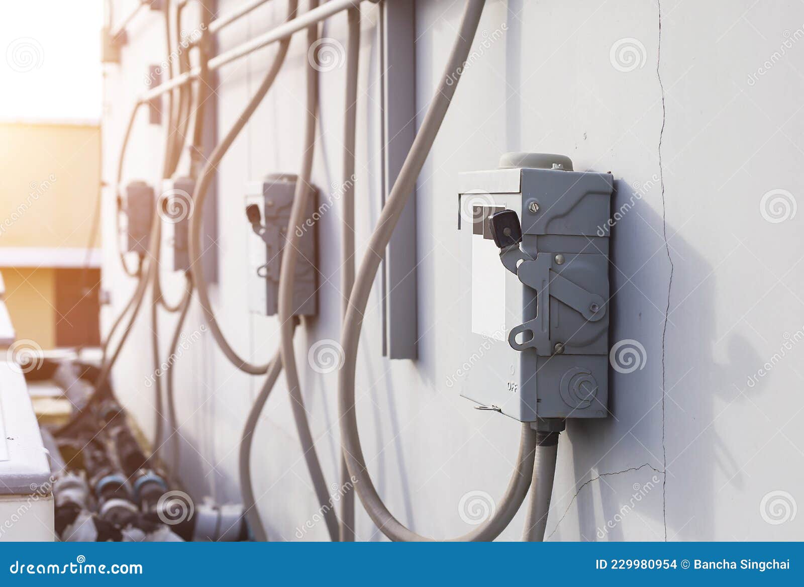 Electrical Safety Switch Box on Isolate Background.main Electrical ...