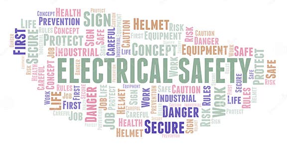 Electrical Safety Word Cloud. Stock Illustration - Illustration of ...