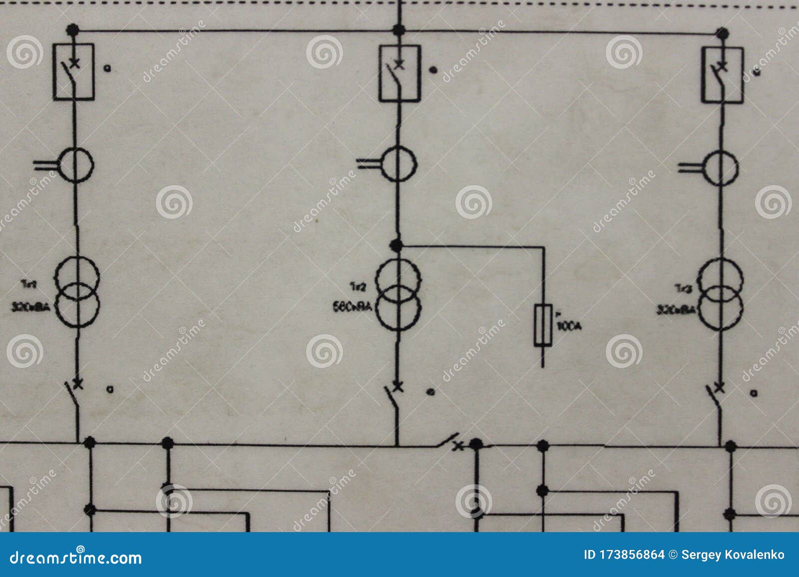 Part of an Old Electrical Circuit. Moscow. Russia. Stock Photo - Image ...