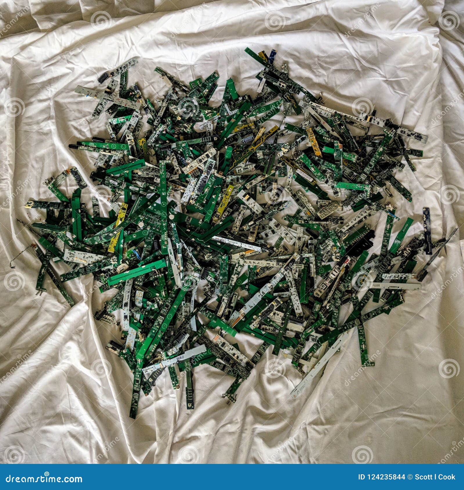 Electronics Scrap Circuits Power Green Digital Stock Photo - Image of ...