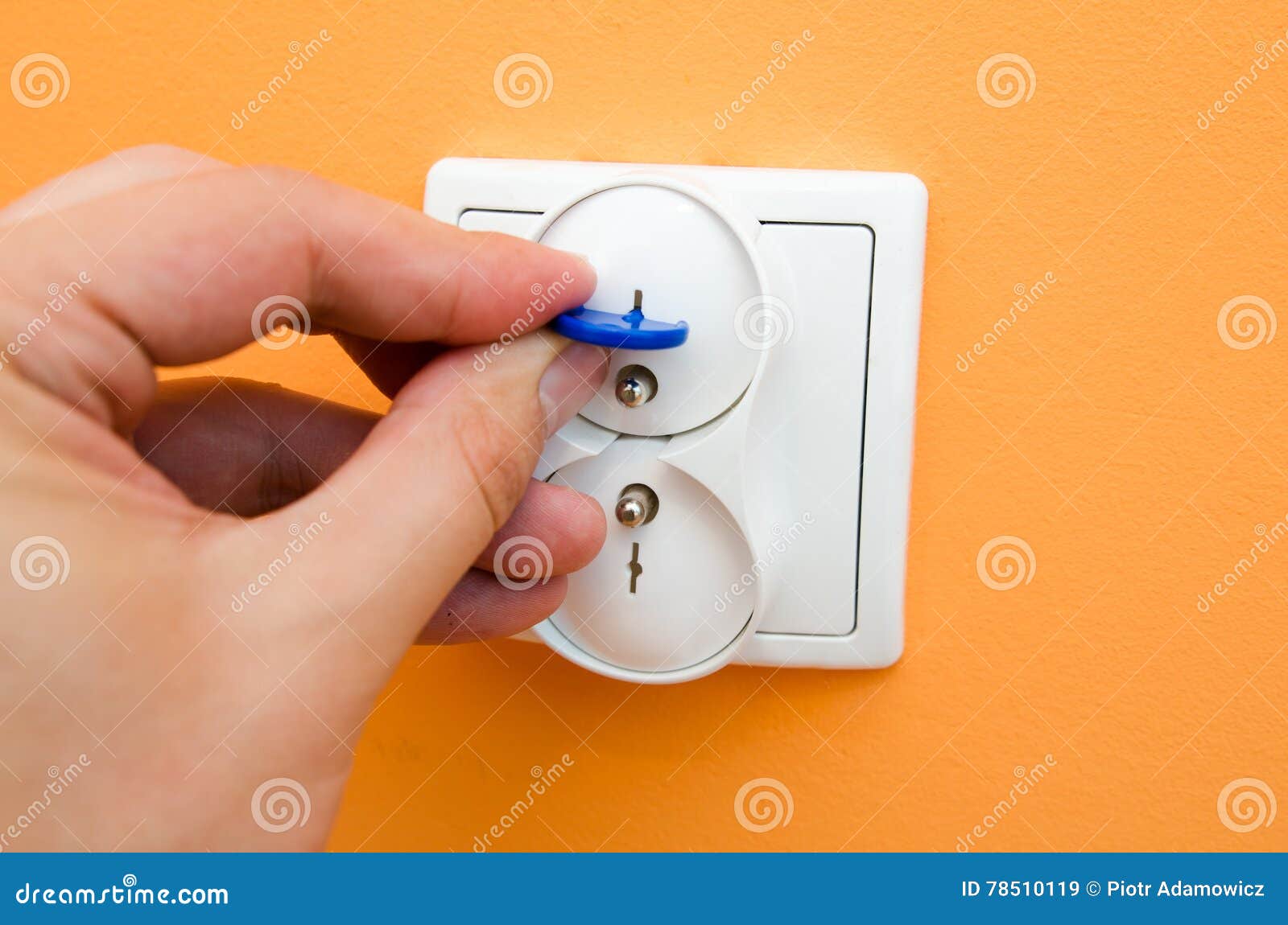 Electrical Security Plugs for Baby and Child Safety Stock Image - Image ...