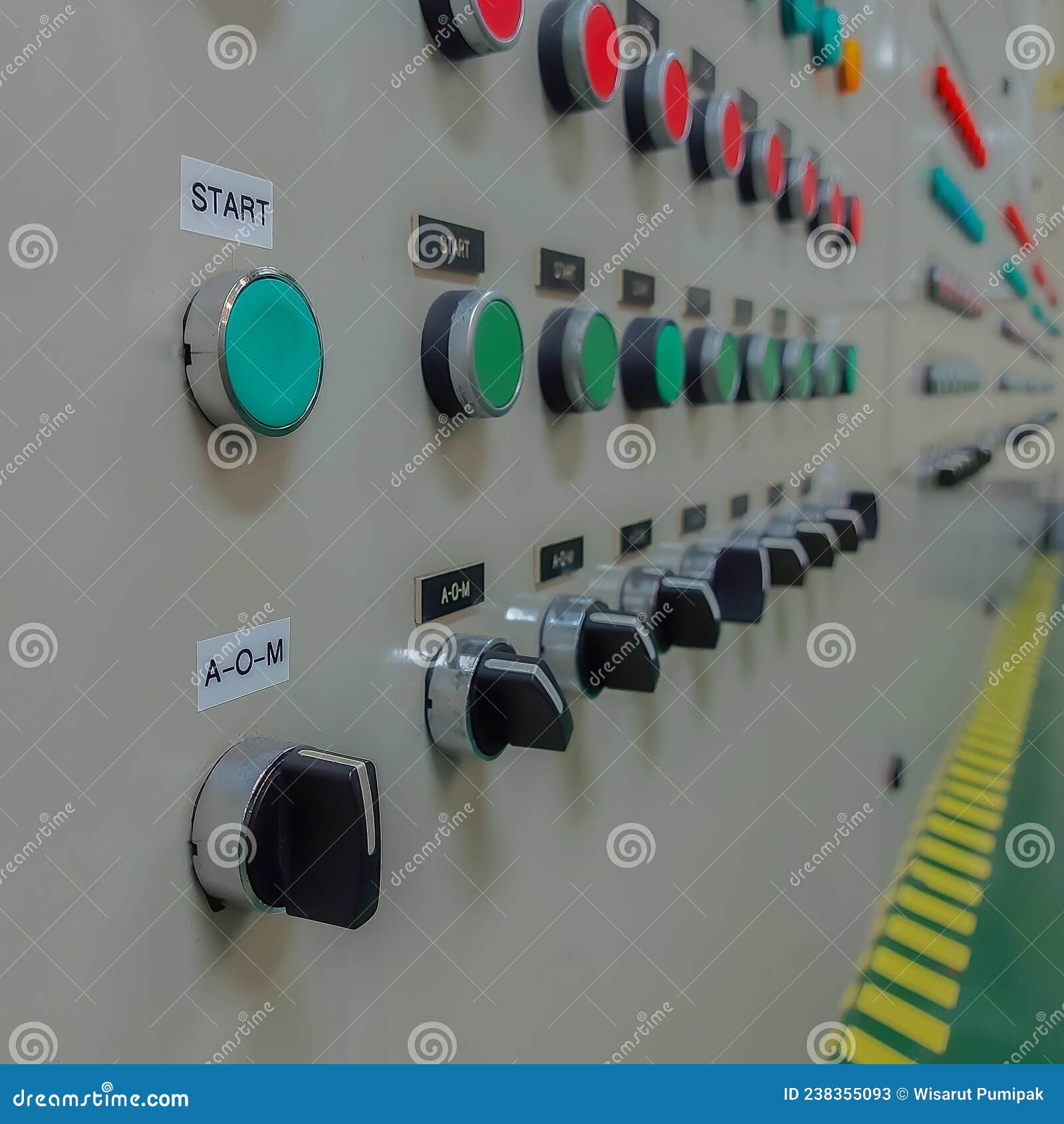 Electrical Selector Switch,button Switch Stock Image - Image of yellow ...