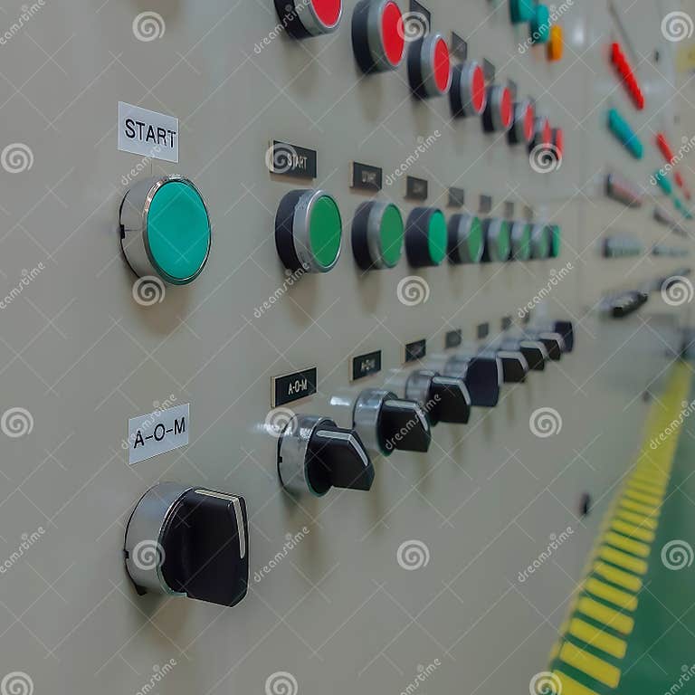 Electrical Selector Switch,button Switch Stock Image - Image of yellow ...