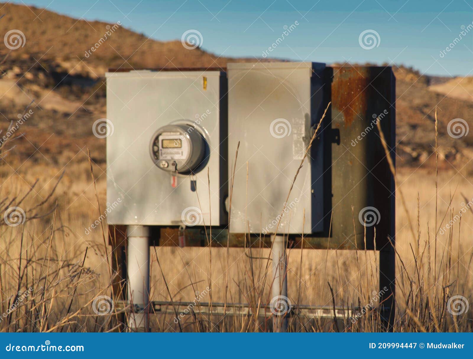 Electrical Service Boxes stock image. Image of field - 209994447