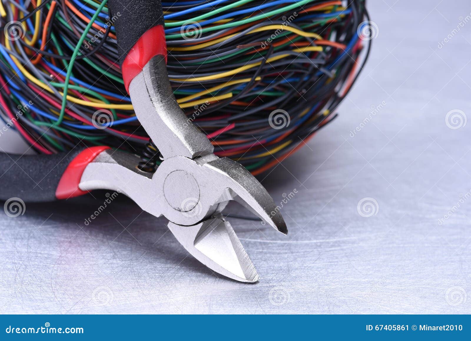 Electrical Service, Component Tool and Wires Stock Image - Image of ...