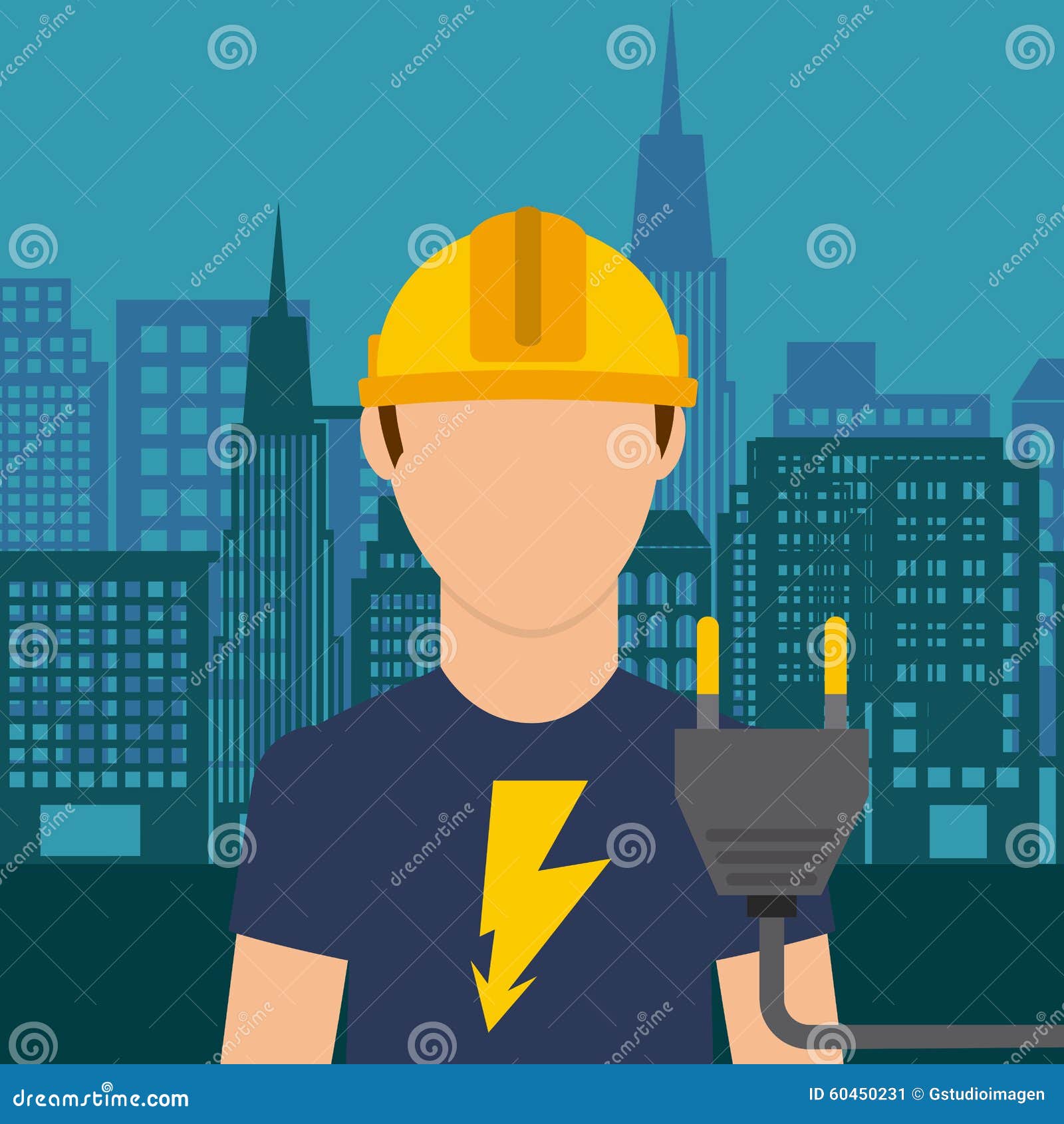 Electrical service stock vector. Illustration of silhouette - 60450231