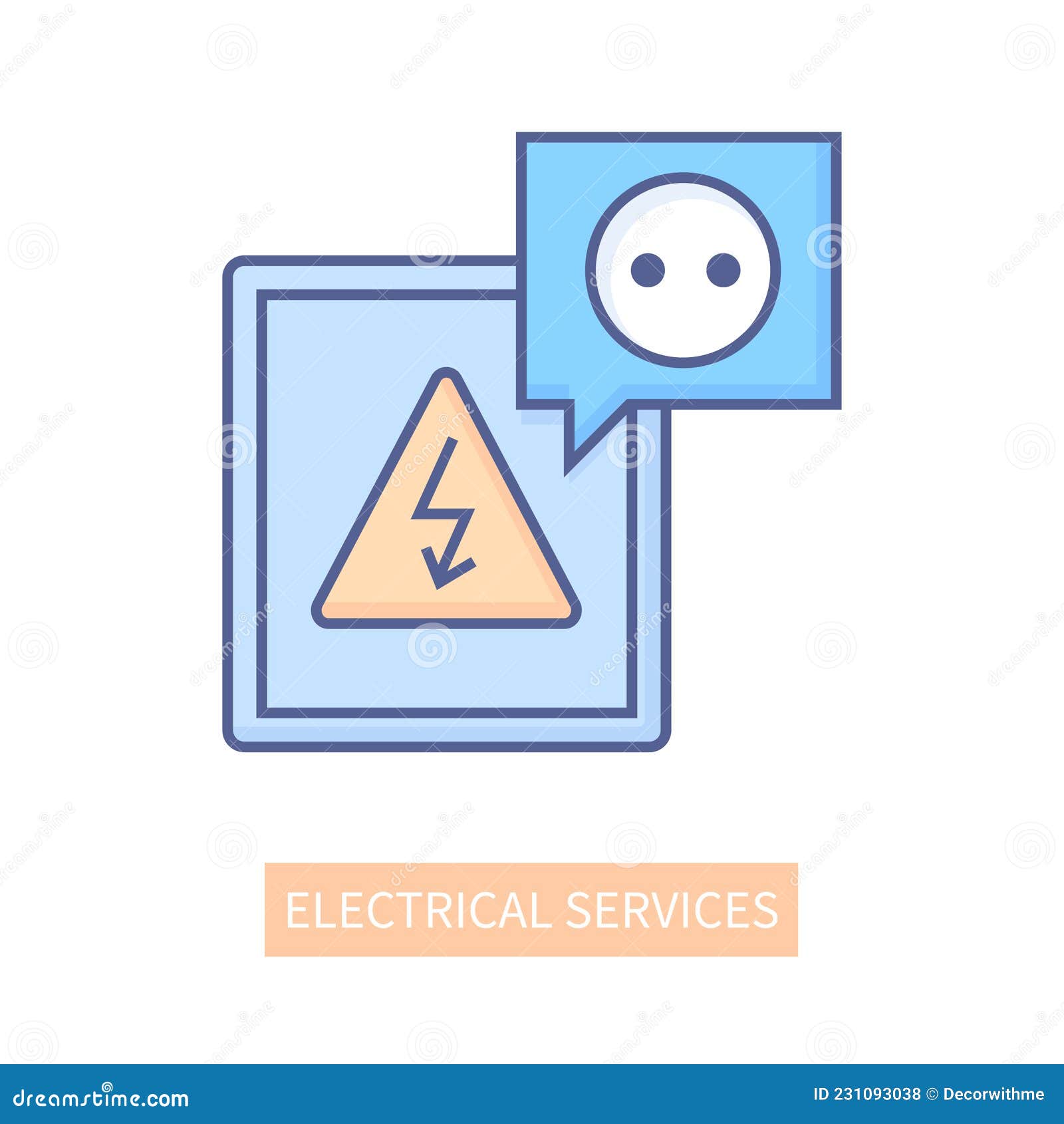 Electrical Services - Modern Line Design Style Icon Stock Vector ...