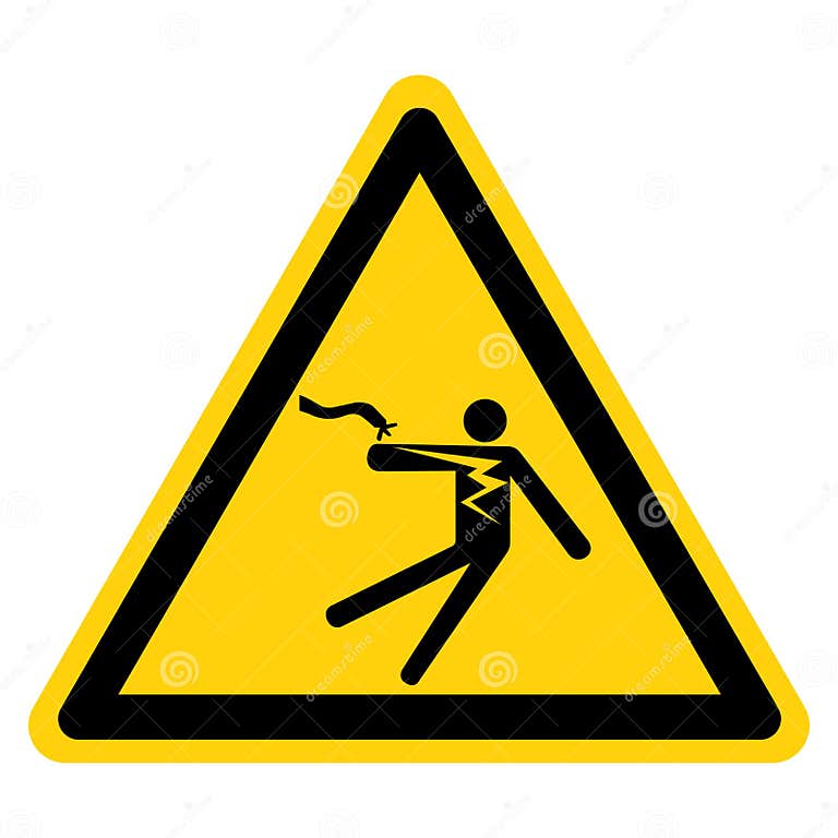Electrical Shock Electrocution Symbol Sign Isolate on White Background ...
