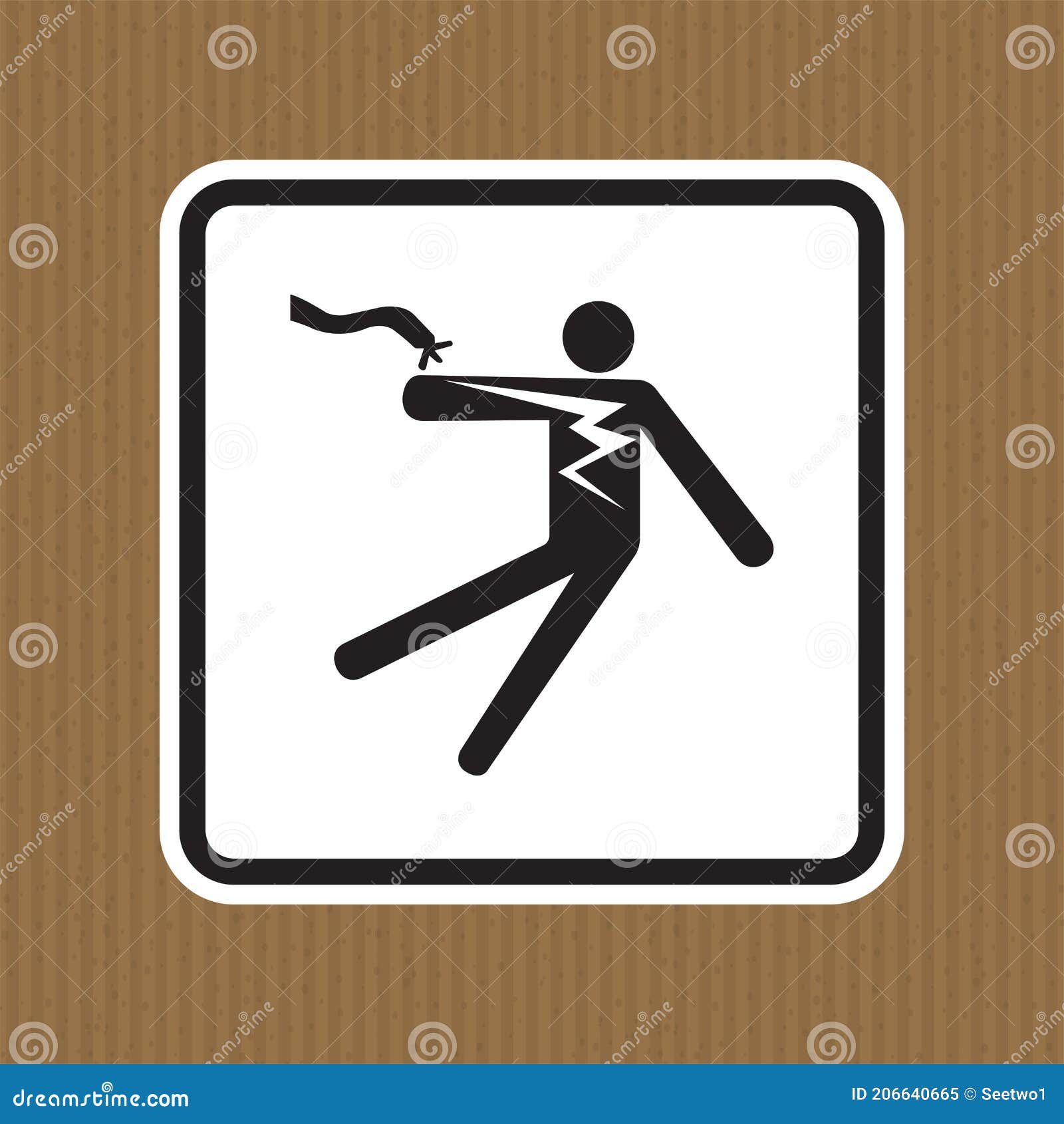 Electrical Shock Electrocution Symbol Sign Isolate on White Background ...