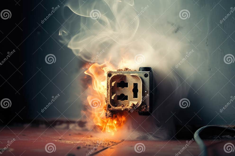 Electrical Short Circuit. Failure Caused by Burning Wire and Rosettes ...