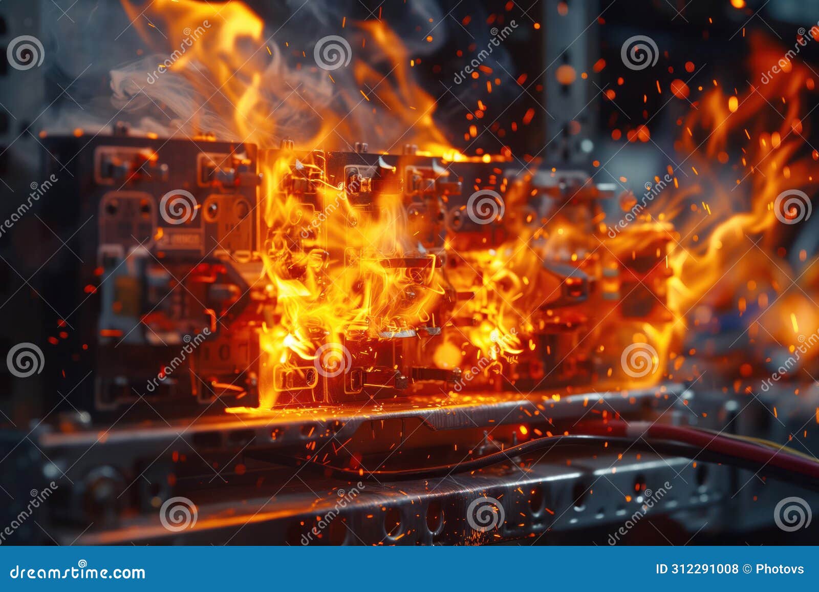 An Electrical Short Circuit Occurred at Terminal of High Voltage Power ...