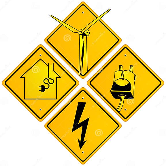 Electrical sign stock vector. Illustration of volt, traffic - 16779865