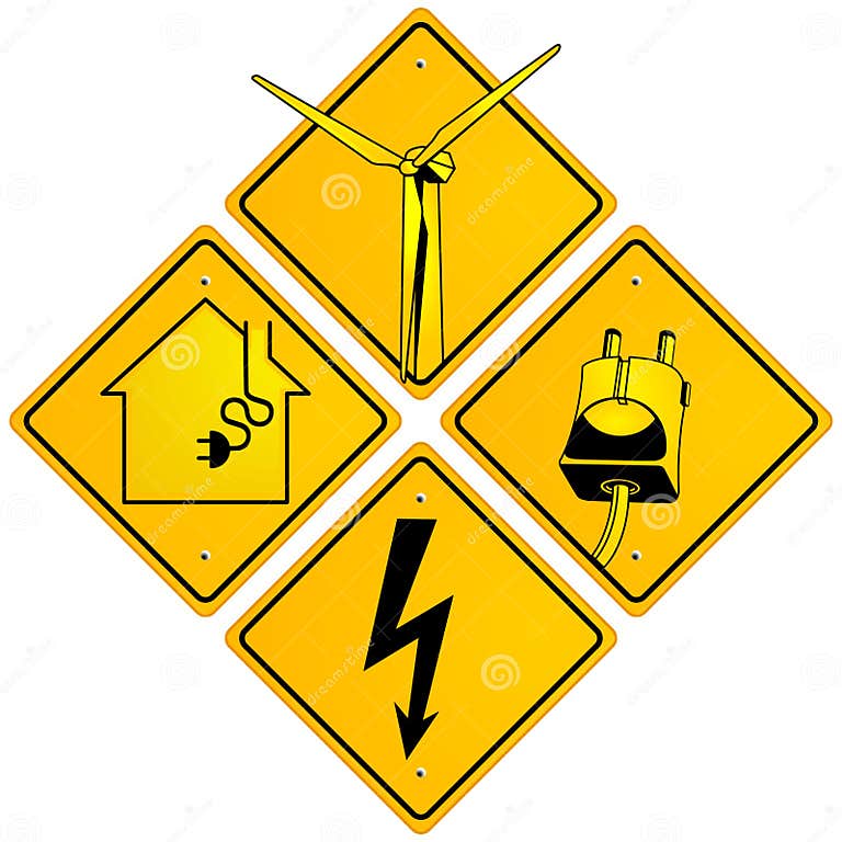 Electrical sign stock vector. Illustration of volt, traffic - 16779865