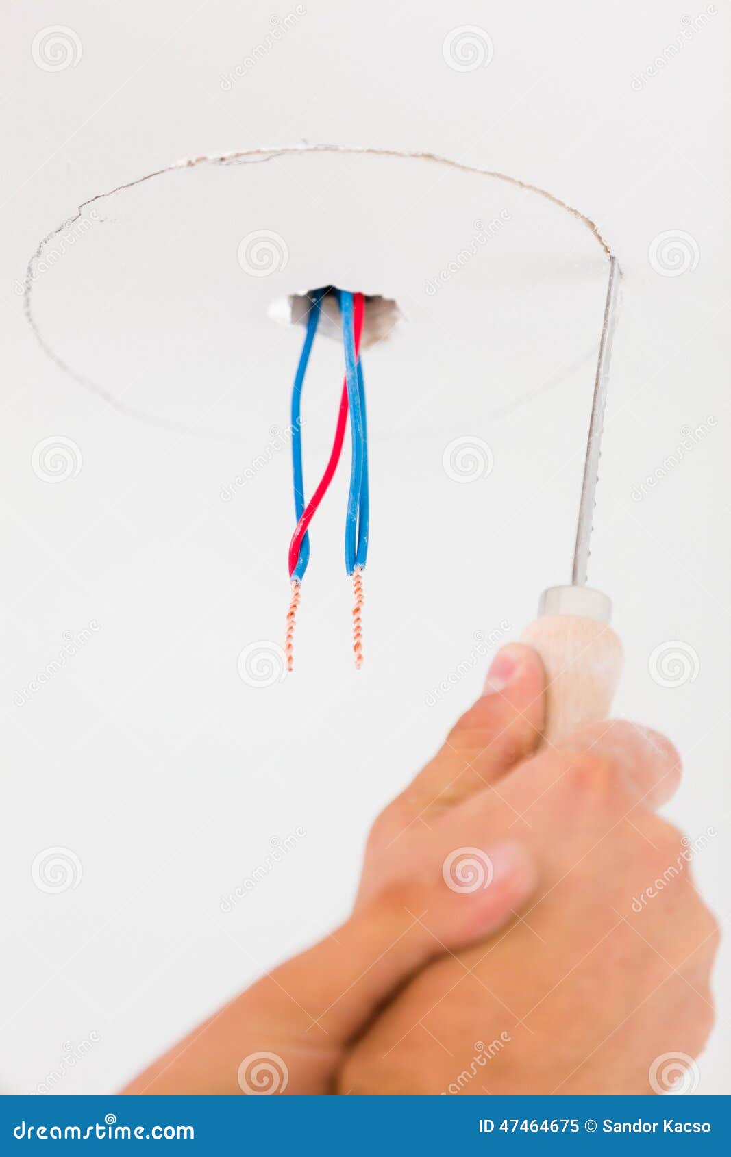 Electrical Socket Being Installed Stock Image - Image of profession ...