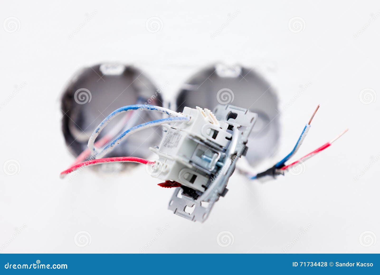 Electrical Socket Being Installed Stock Photo - Image of mounted ...