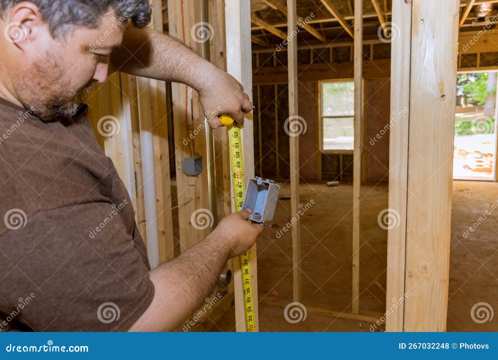 Electrical Socket Boxes Inside a Construction of a New Residential of ...