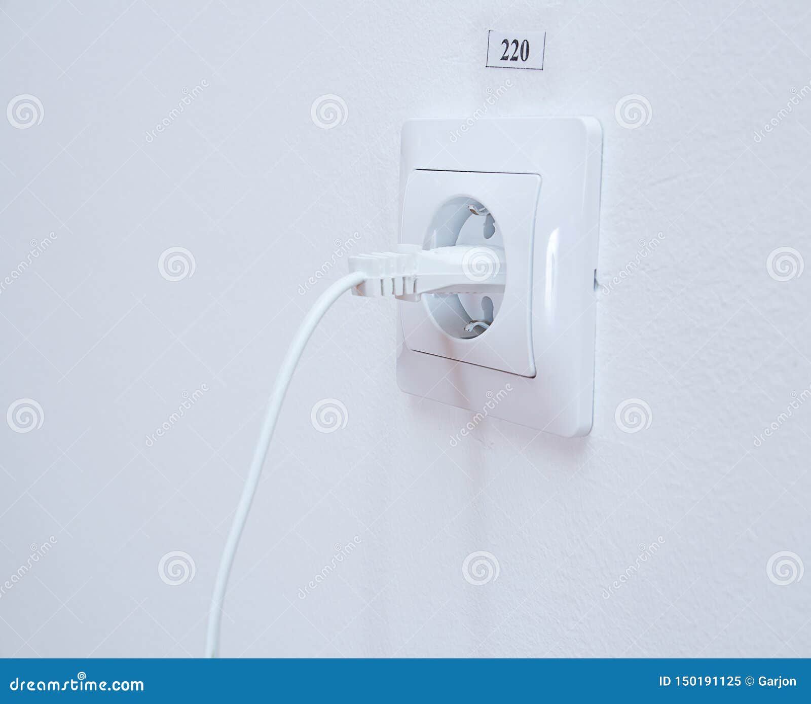 Electrical Socket, Electric Plug with Wire Stock Image - Image of power ...