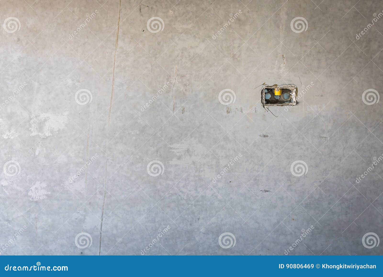 Electrical Socket Hole on Precat Concret Wall, Outlet Electric W Stock ...