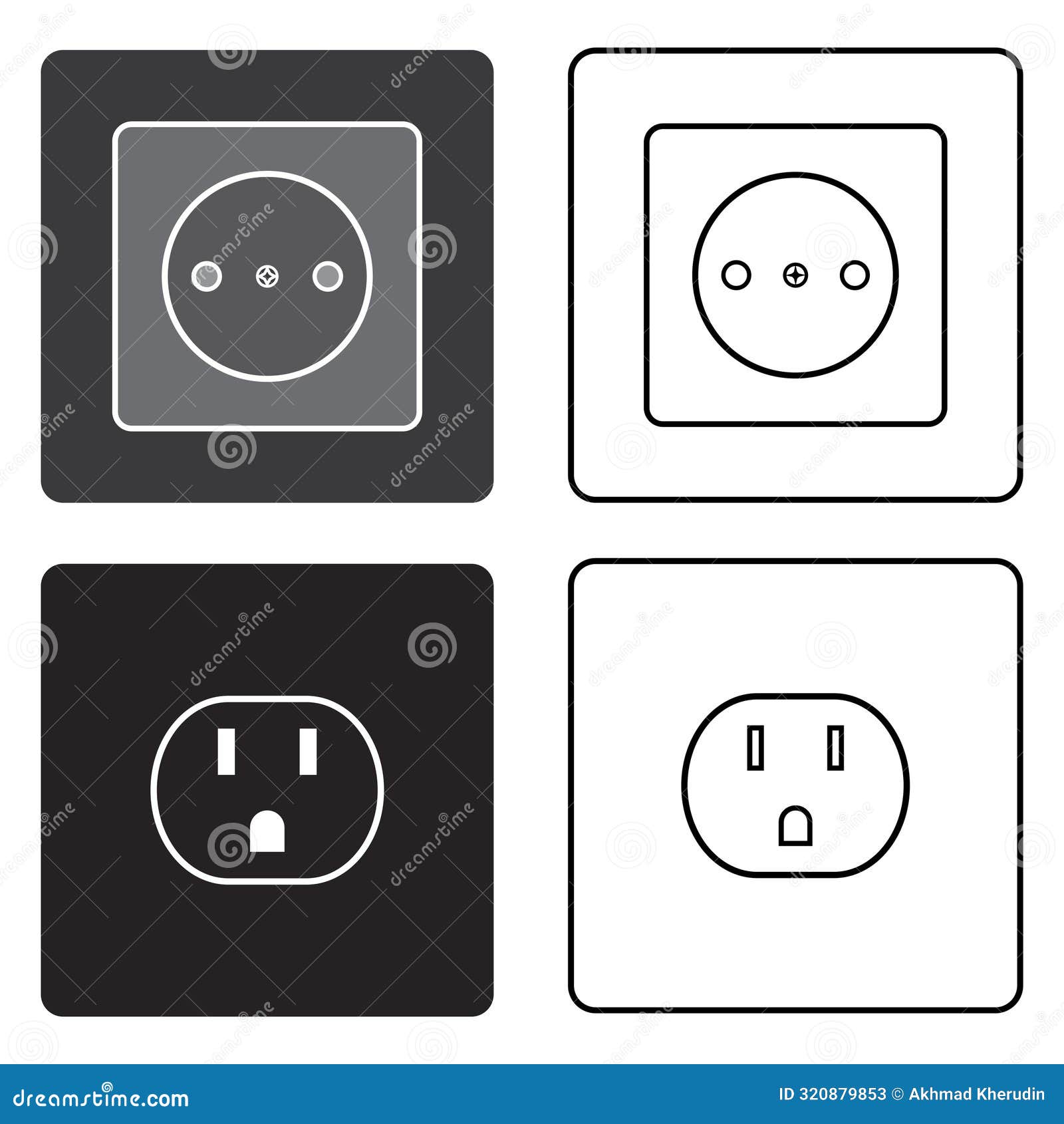 Electrical socket icon stock vector. Illustration of electrical - 320879853