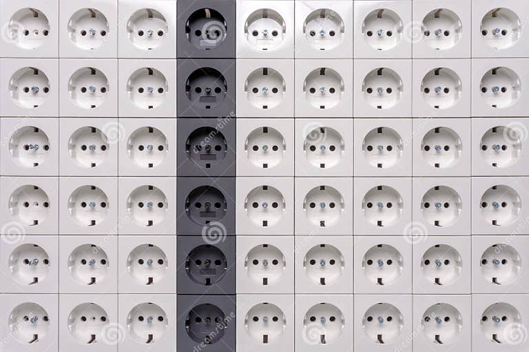 Electrical Socket Outlets Texture Stock Image - Image of electrical ...