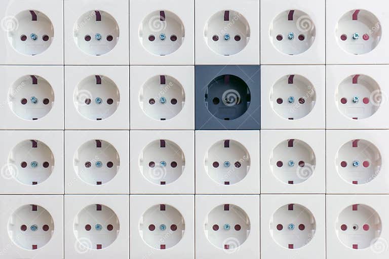 Electrical Socket Outlets Texture Stock Image - Image of horizontal ...