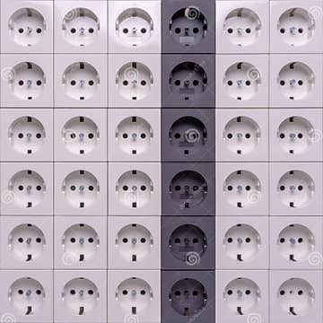Electrical Socket Outlets Texture Stock Image - Image of minority ...