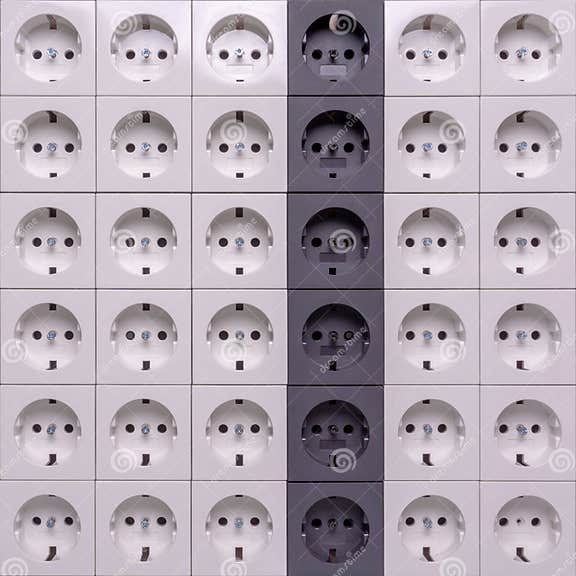 Electrical Socket Outlets Texture Stock Image - Image of minority ...