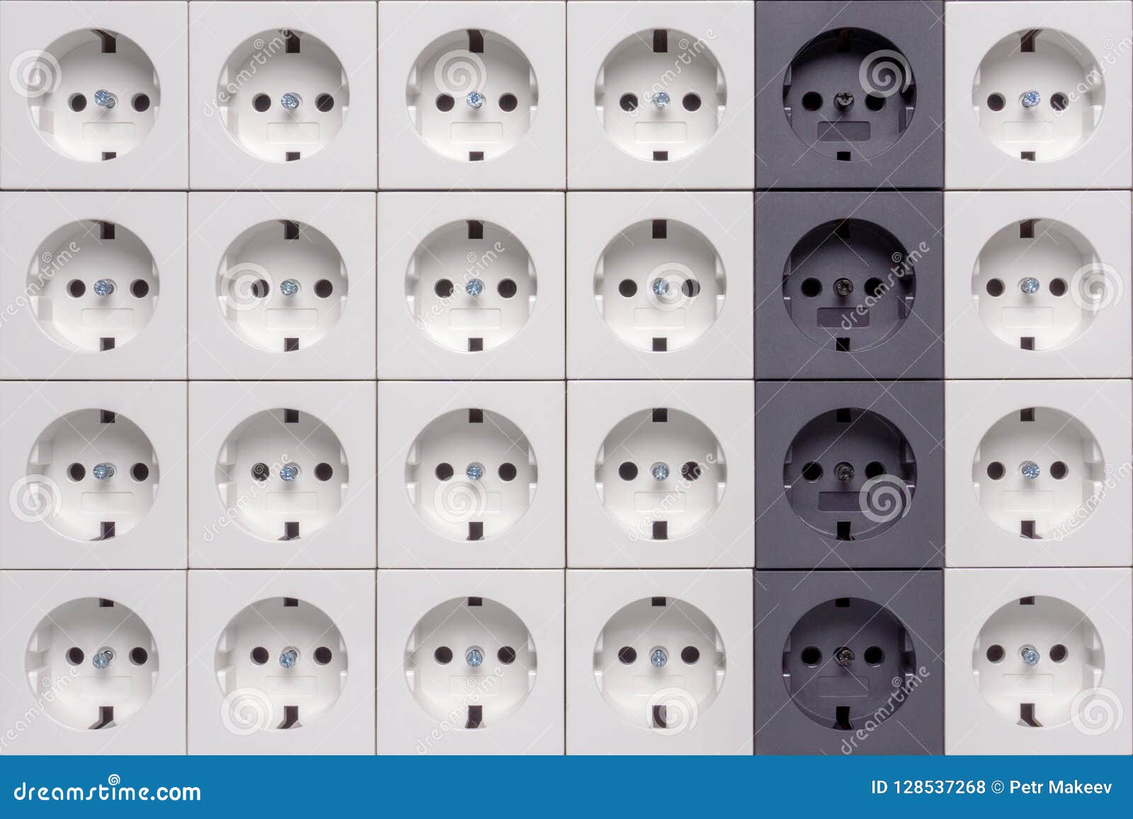 Many Electrical Socket Outlets Background Stock Photo - Image of ...