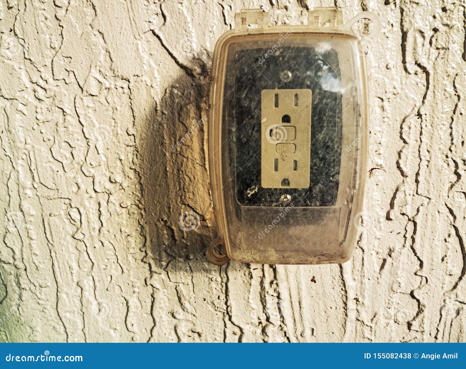 Electrical Socket Outside Cover in a Plastic Container Stock Photo ...